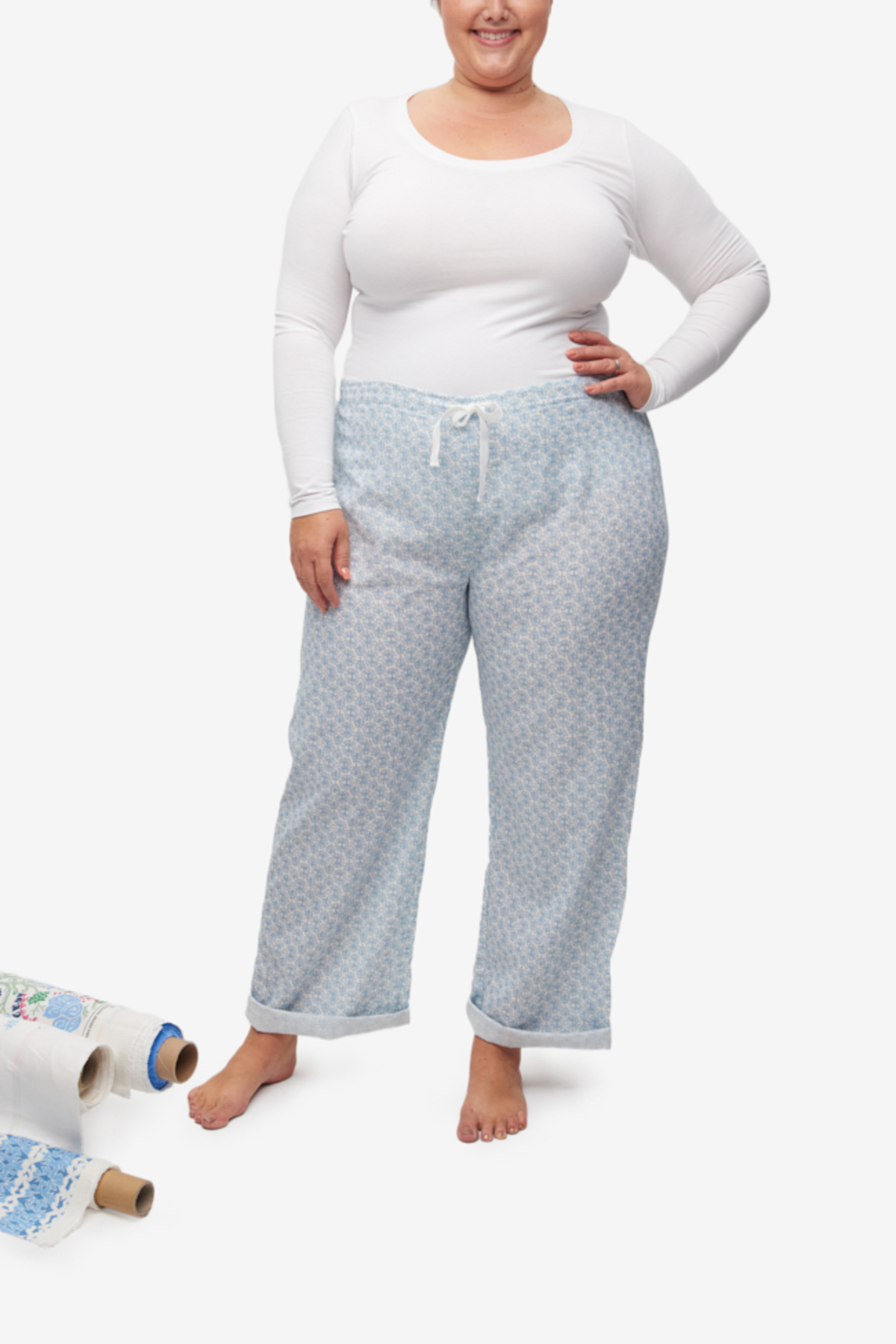 Marika Meyer x The Sleep Shirt Lounge Pant - Roman Fig Iceberg | Garmentory