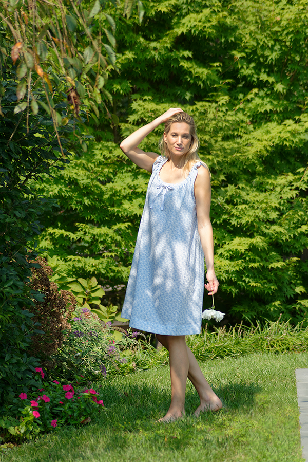 Marika Meyer x The Sleep Shirt Sleeveless Nightie - Roman Fig Iceberg ...