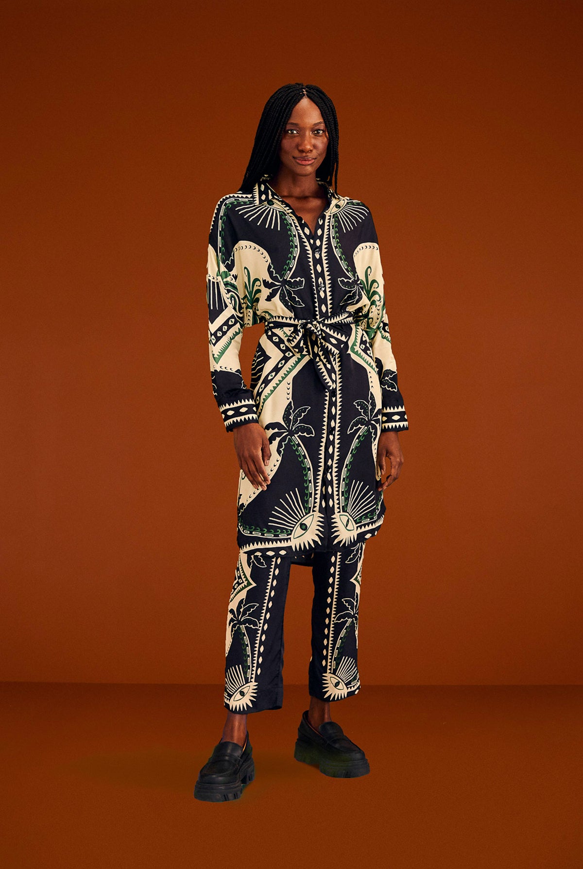 Farm Rio Mystic Scarf Chemise - Multi | Garmentory