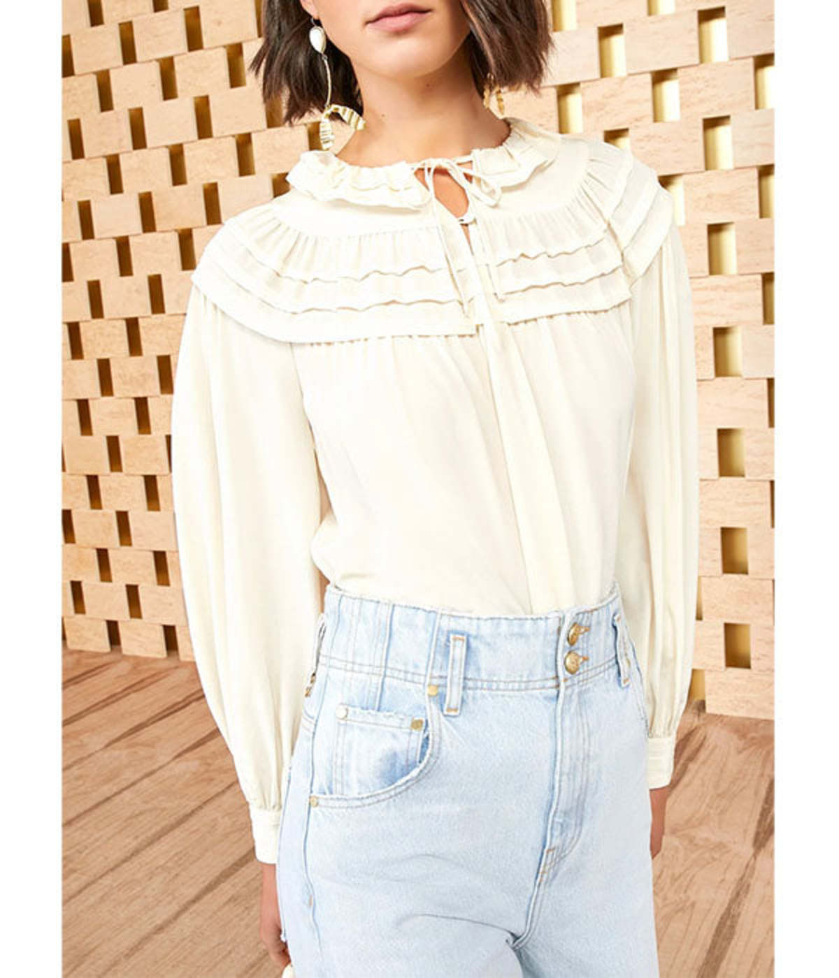 Aria Blouse - Bone | Garmentory