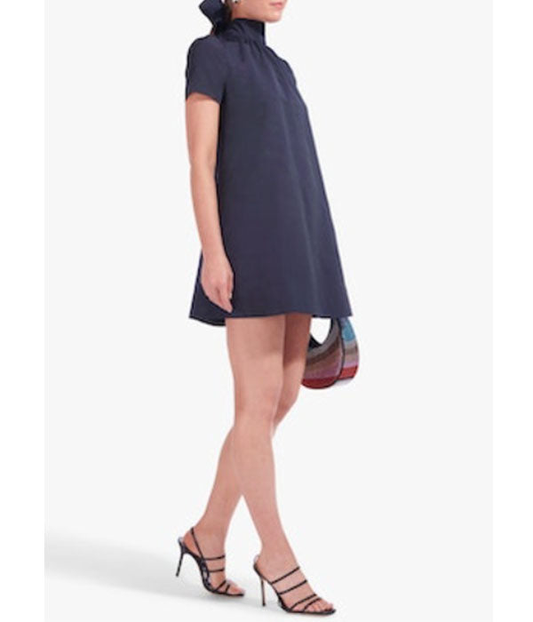 Staud Ilana Mini Dress - Navy | Garmentory