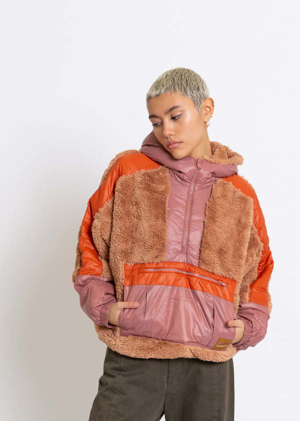 OOFWear Shiny Nylon Anorak Jacket - Blush | Garmentory