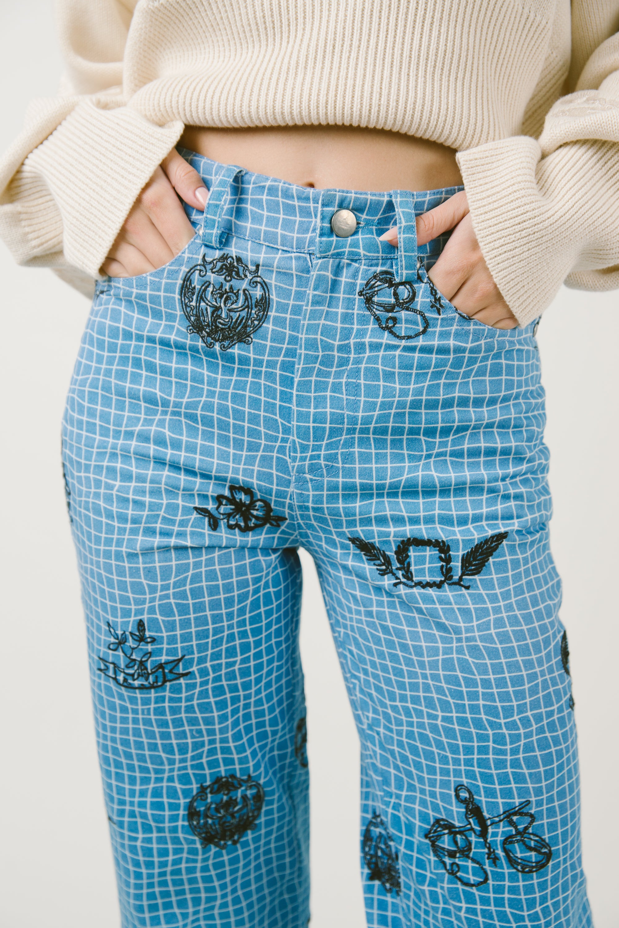 Rationalle Raya Pant - Embro-Embroidery | Garmentory