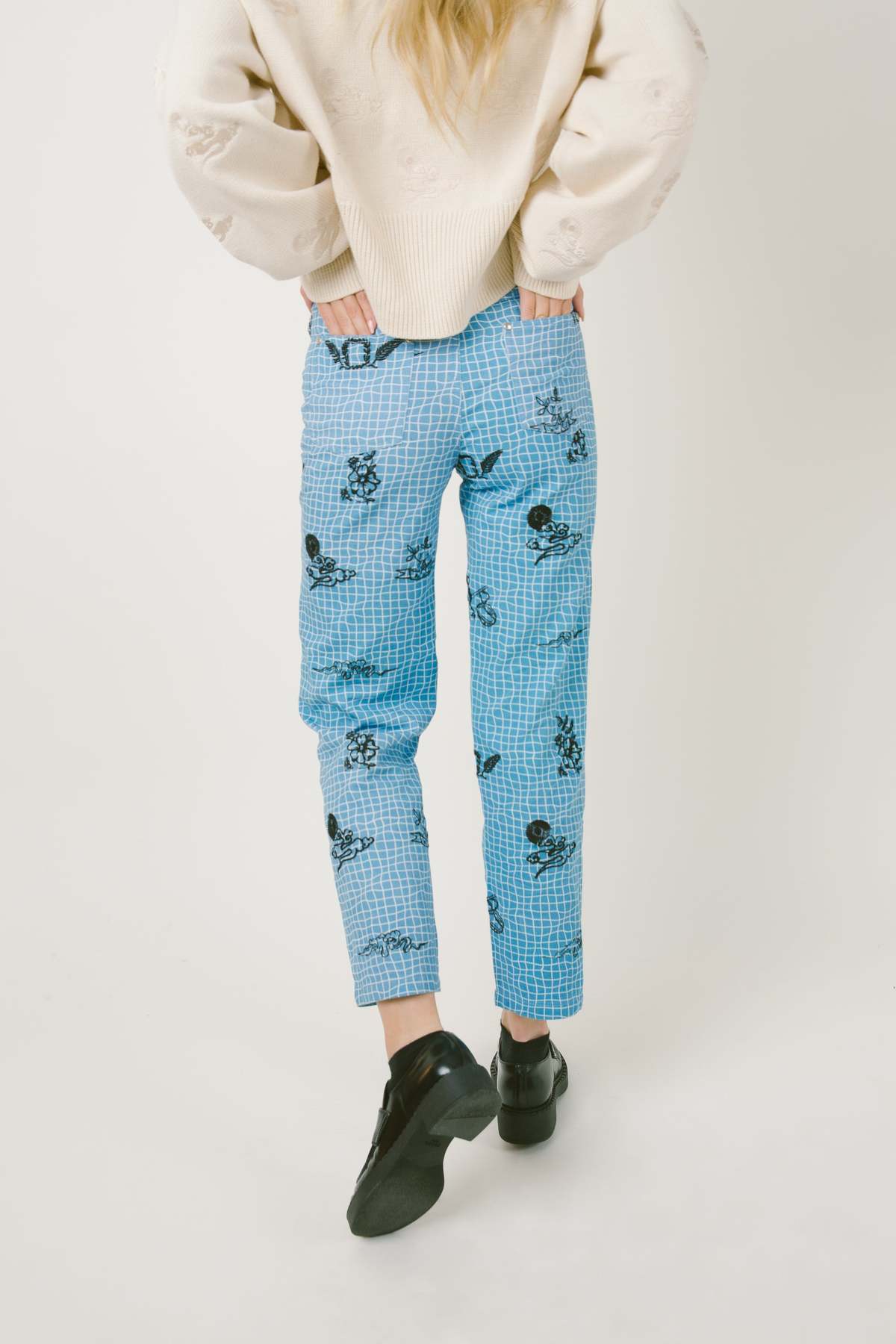 Rationalle Raya Pant - Embro-Embroidery | Garmentory