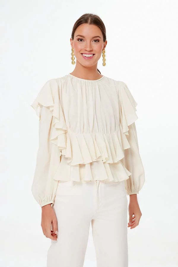 Ulla Johnson Amina Blouse - Bone | Garmentory