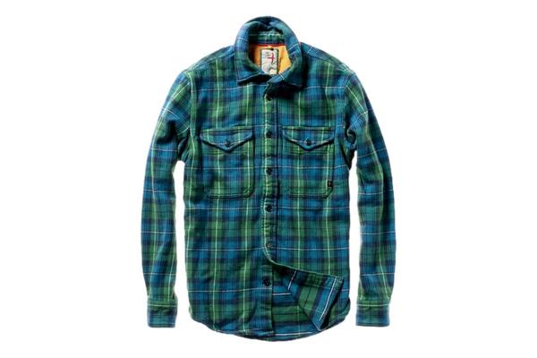 Relwen Blanket Flannel Shirt - Green/Blue Tartan | Garmentory