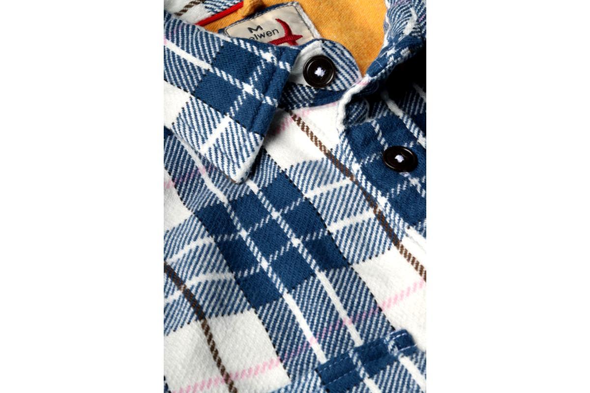 Relwen Blanket Flannel Shirt - White/Blue Multi | Garmentory