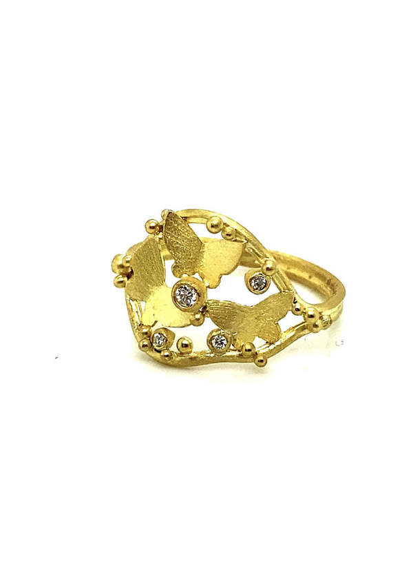 Lene Vibe Butterfly Ring - Gold | Garmentory