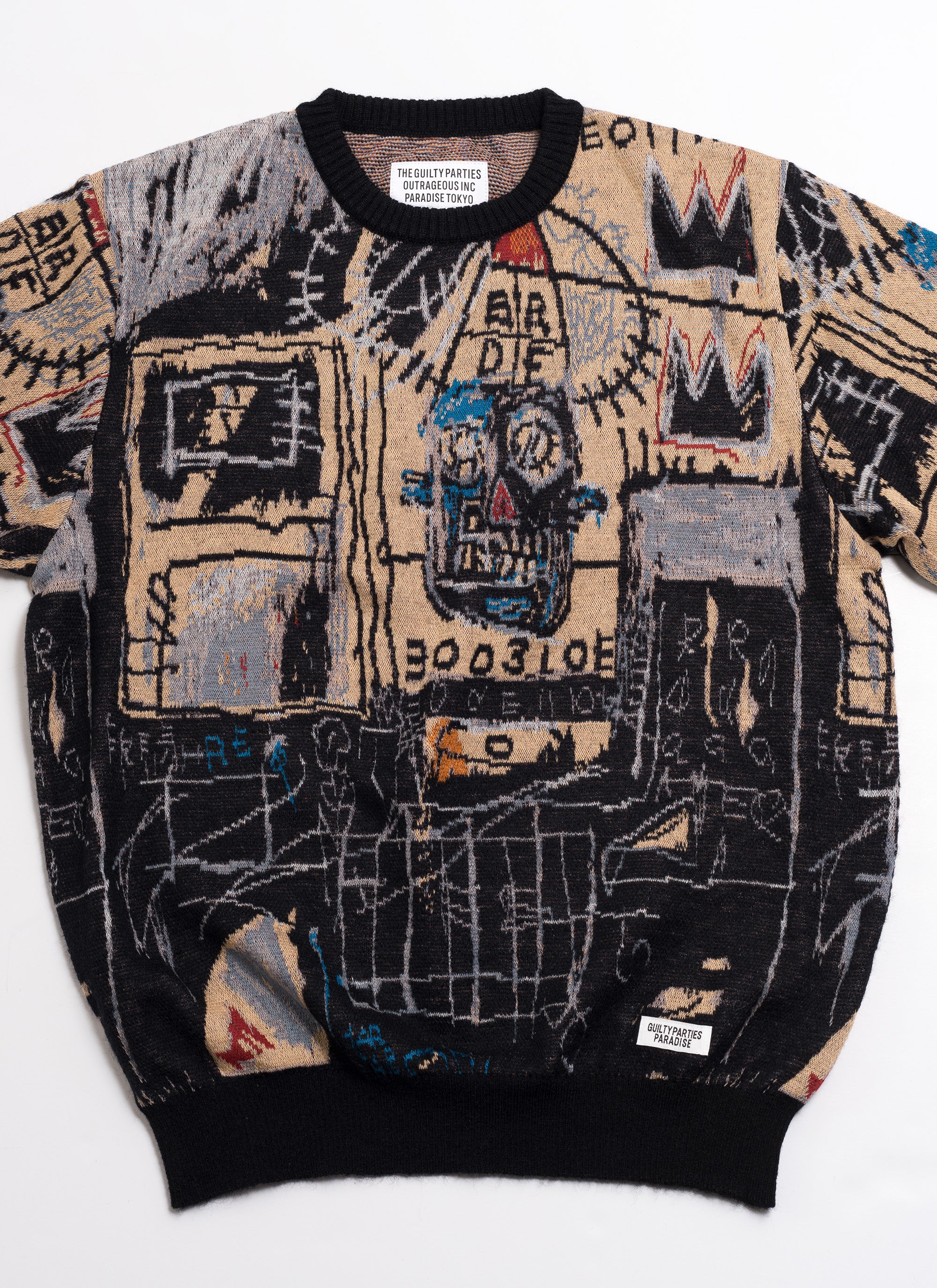Wacko Maria X Guilty Parties Jean-michel Basquiat Mohair C/n Sweater ...