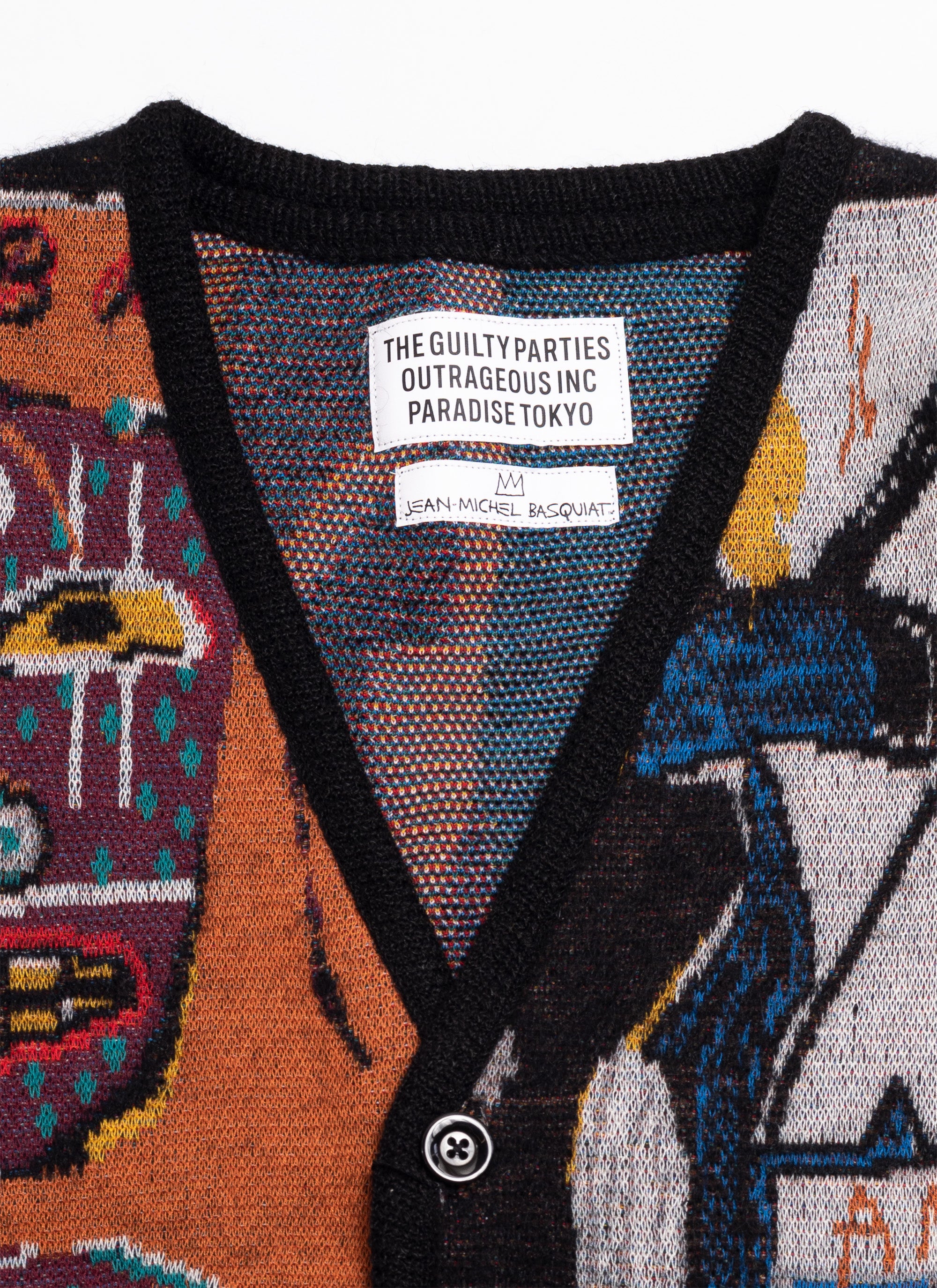 Wacko Maria X Guilty Parties Jean-michel Basquiat Mohair Cardigan Type ...