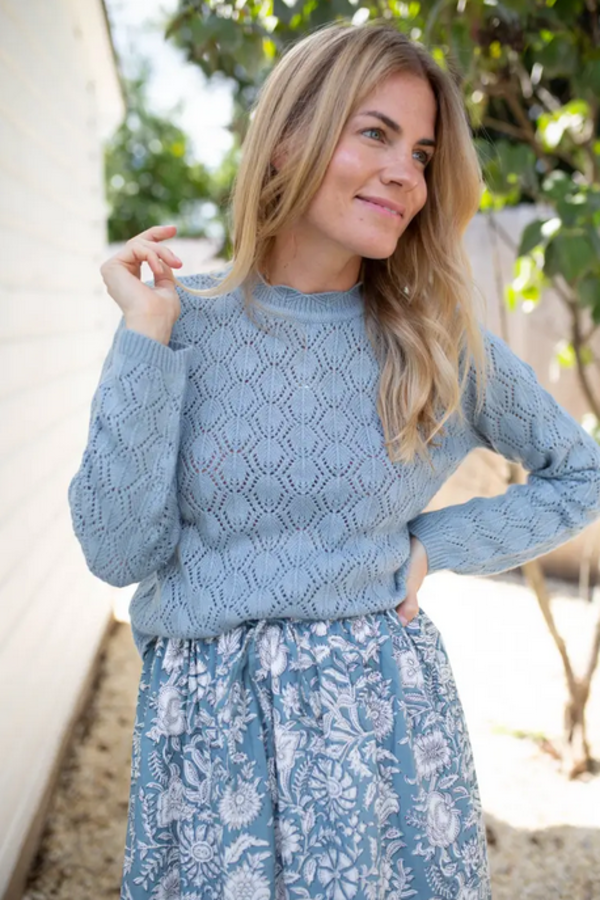 Marea Camille Sweater - Dusty Blue | Garmentory