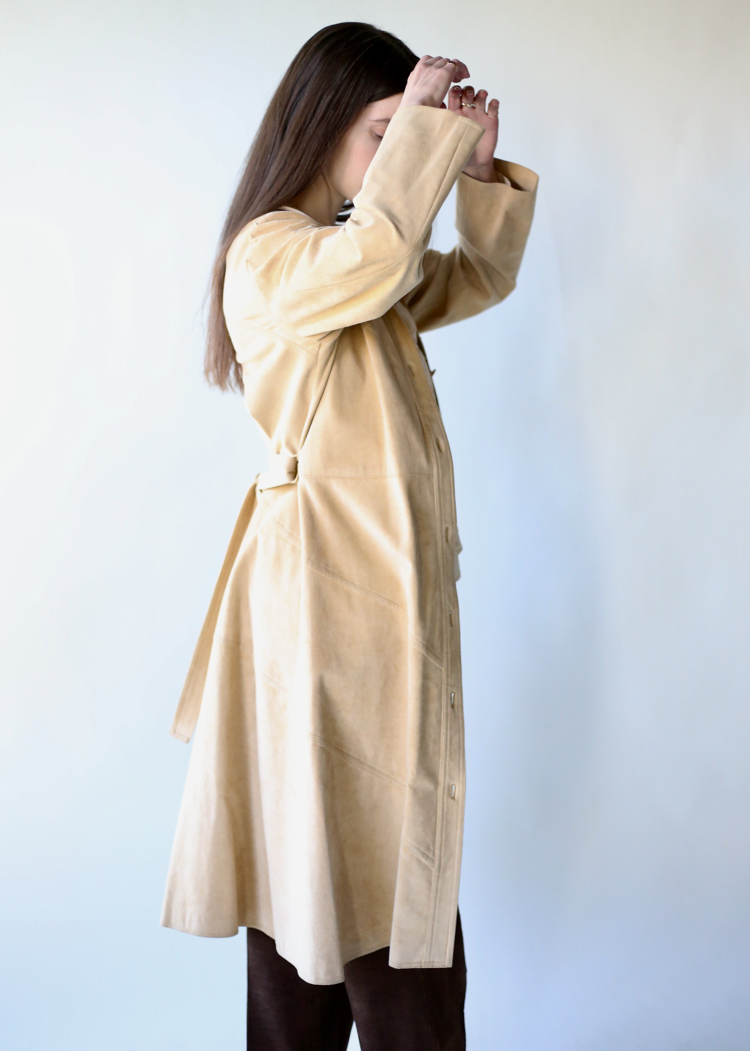 Vintage Samuel Robert Leather Trench - Sand | Garmentory