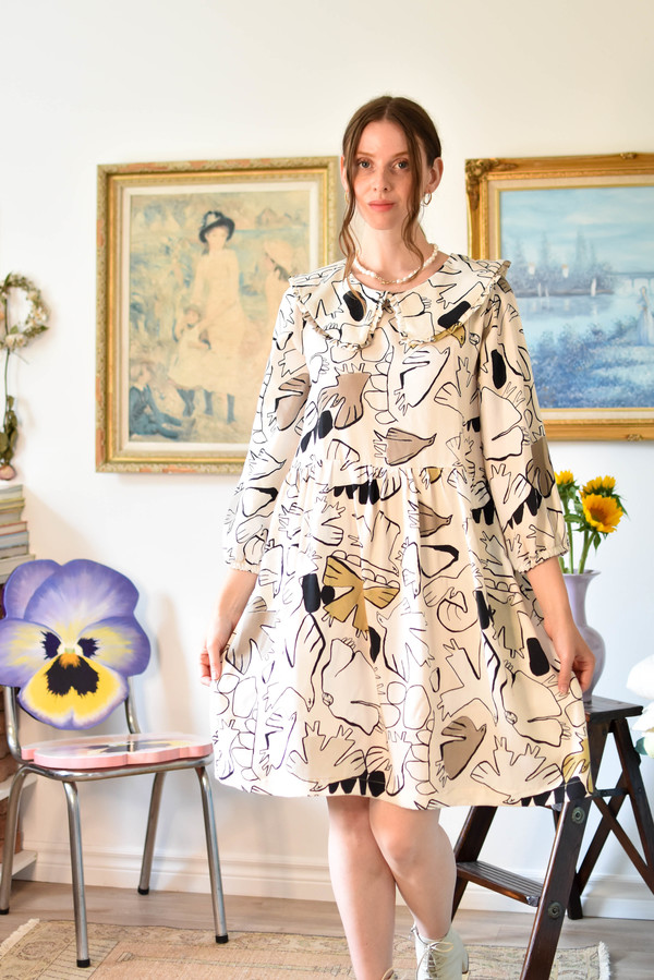 Eve Gravel Simone Dress - Black/White | Garmentory