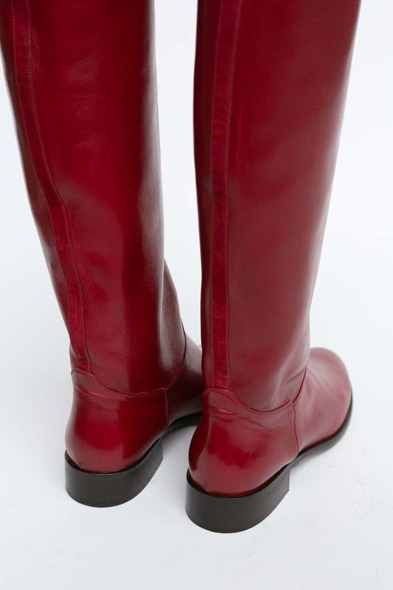 La Masiero LorenzoLeather Glove Boot - RED | Garmentory