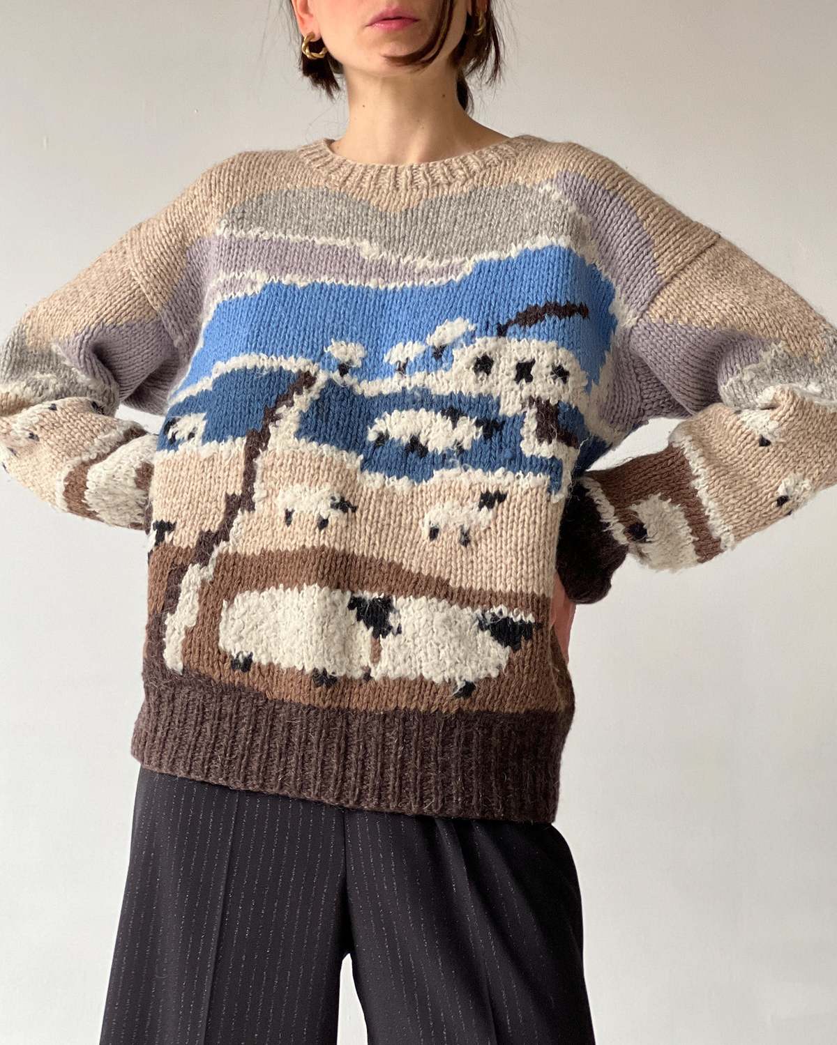 Vintage Grazing Sheep Knit | Garmentory