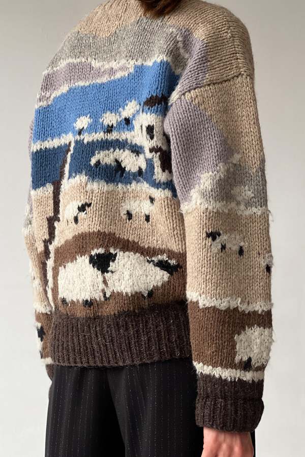 Vintage Grazing Sheep Knit | Garmentory