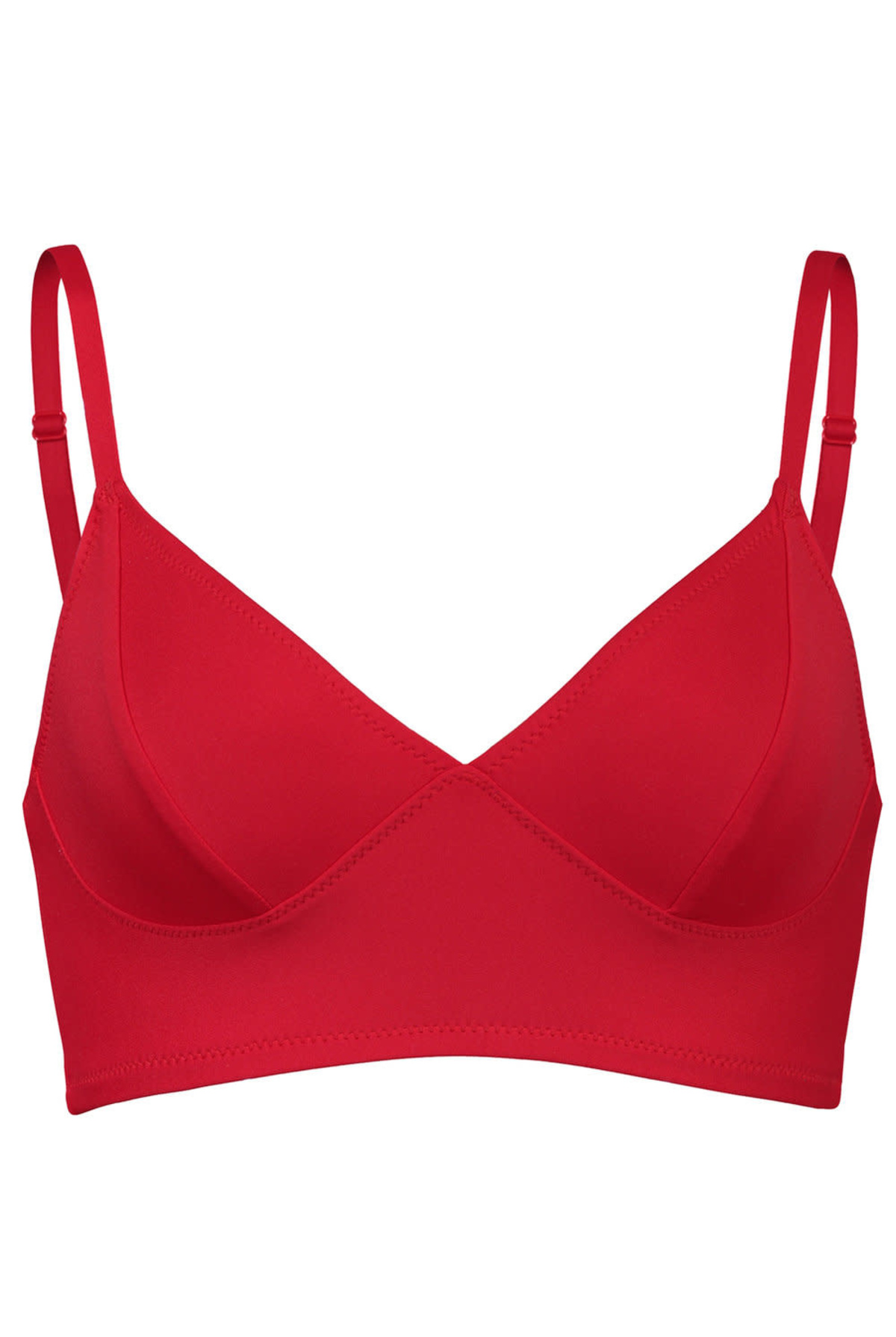 Fortnight Longline bikini top - Red | Garmentory