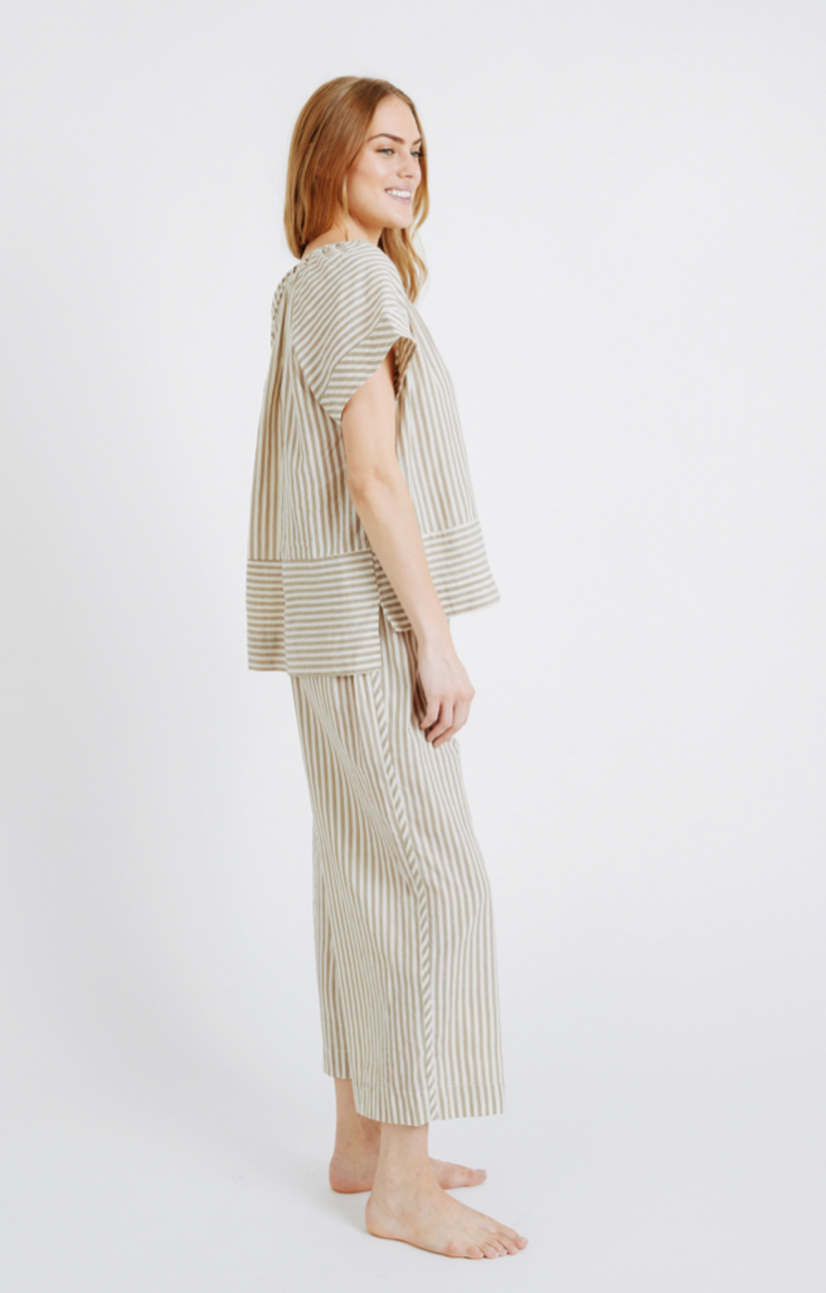 Mirth Pajama Pant Set - Grey Stripe | Garmentory