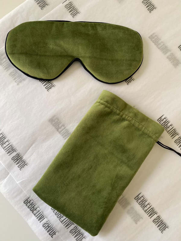 Perpetual Shade Velvet Sleep Mask - Green | Garmentory