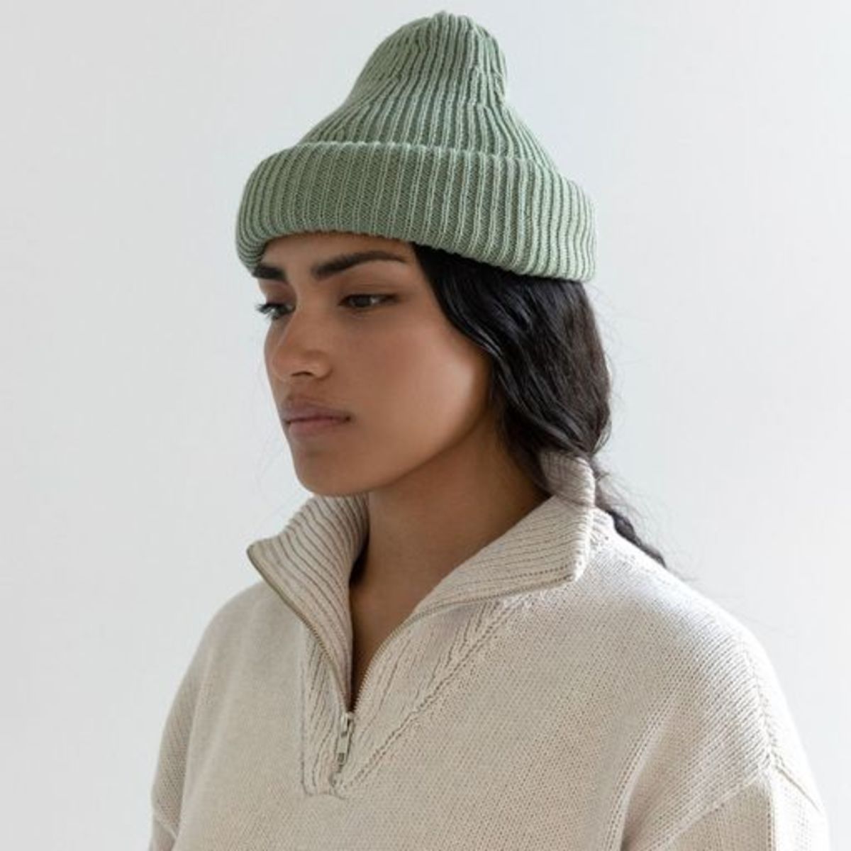 James Street Co. Chunky Highland Wool Port Beanie - Fern | Garmentory