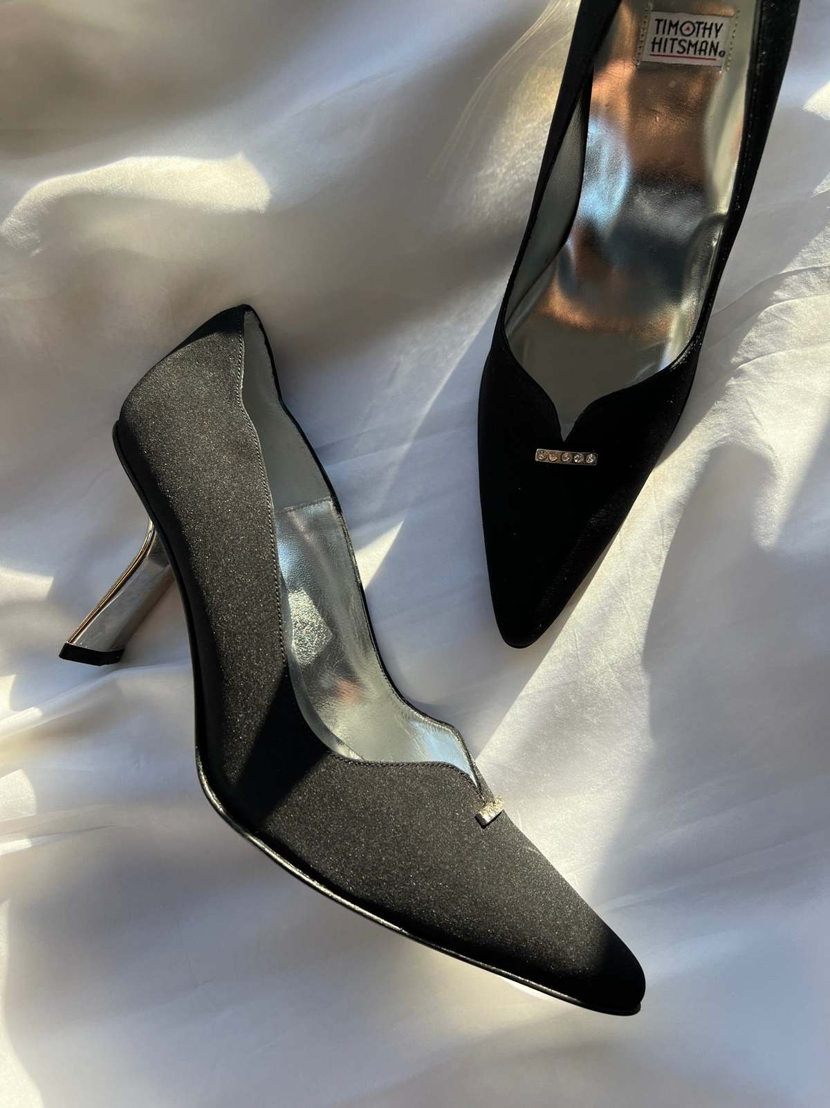 Vintage GOODSHOP BADSHOP Midnight Sequin Silk Pumps - Matte Black ...