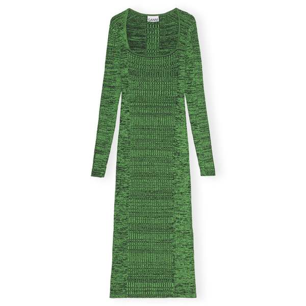 Ganni Knit Dress - Kelly Green | Garmentory