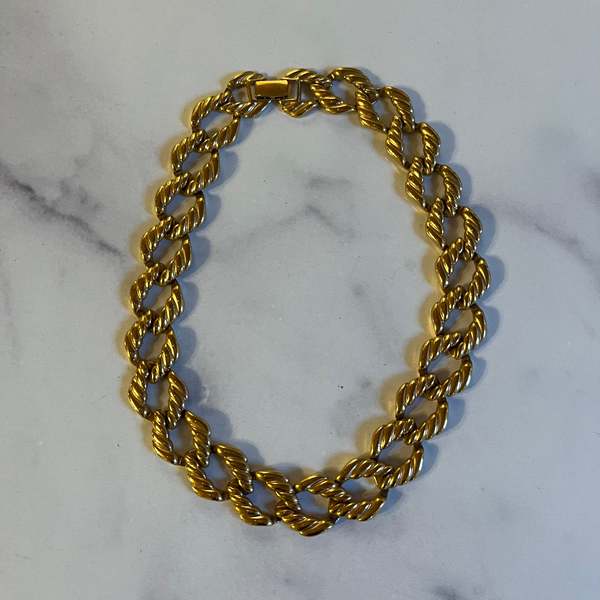 Vintage Tarin Thomas Oversized Chain Link Necklace - Gold | Garmentory