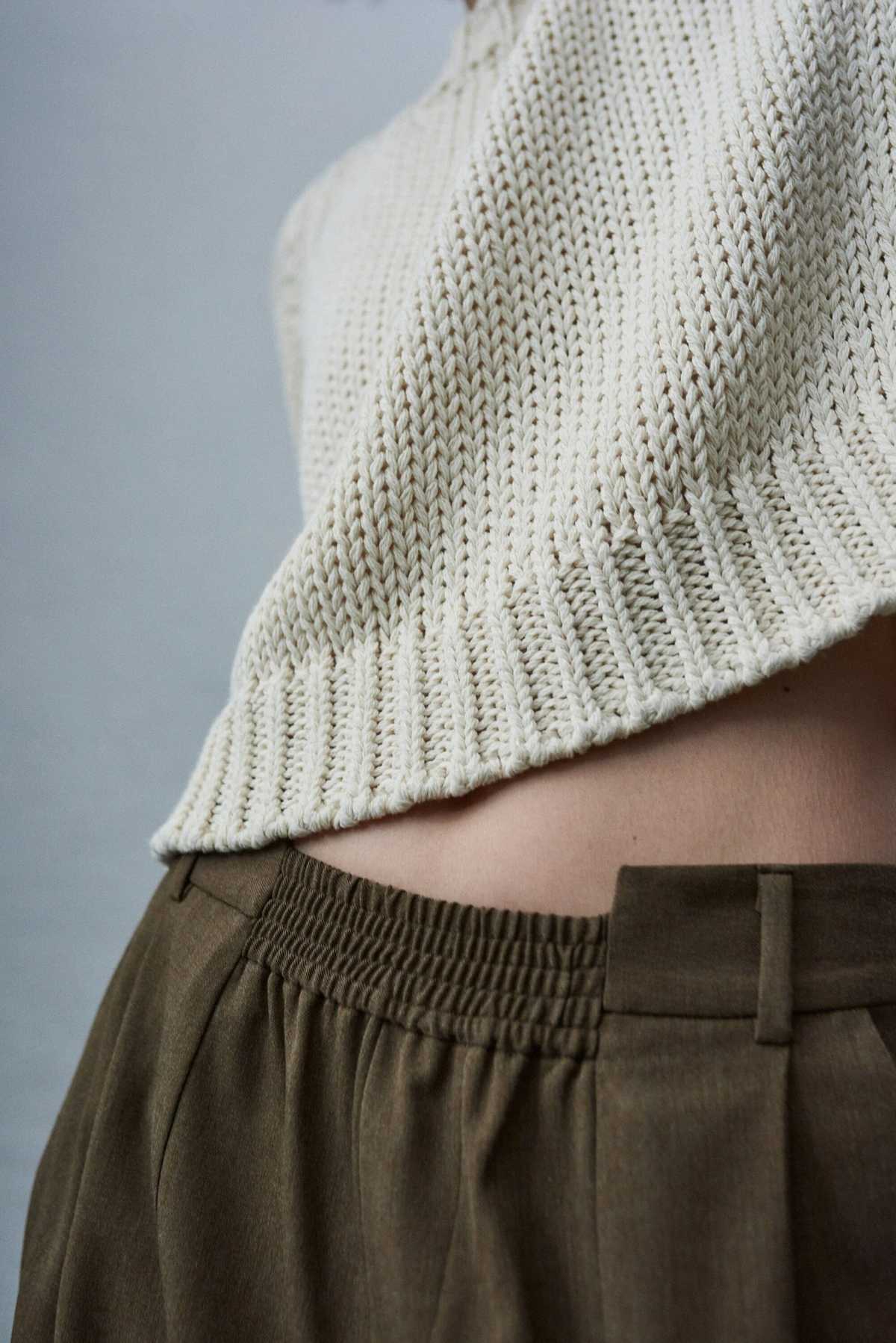 Cordera Asymmetric Straight Pants - Walnut | Garmentory