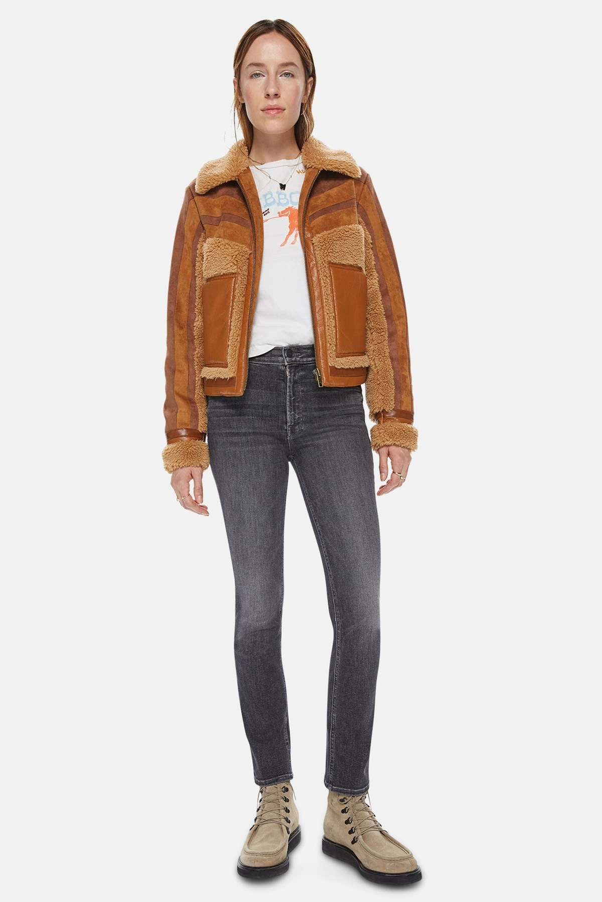 Mother Denim Triple Decker Shape Shifter Jacket - Caramel | Garmentory