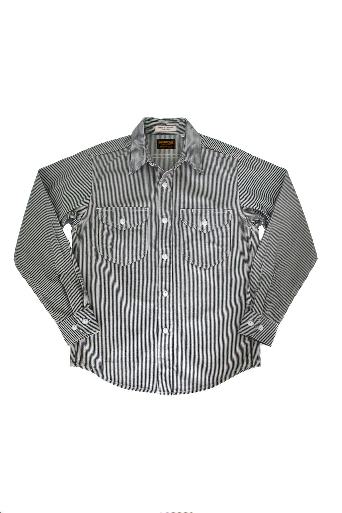 Sugarcane Hickory Stripe Work Shirt | Garmentory