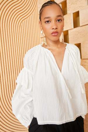 Ulla Johnson Concetta Blouse - Cowrie | Garmentory