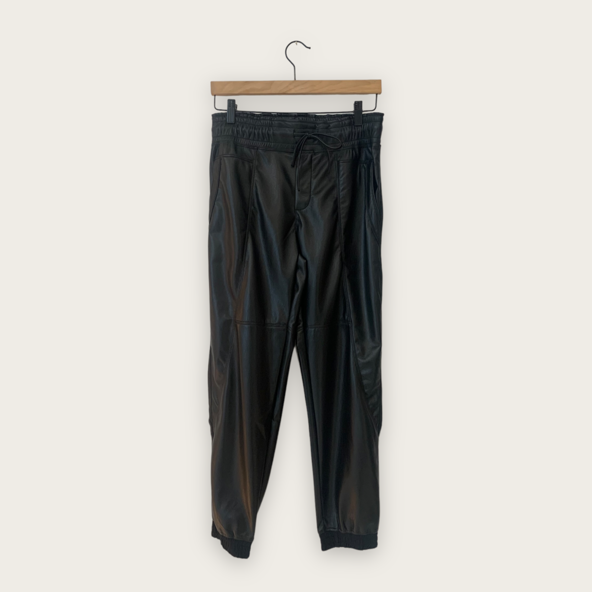Melissa Nepton Bavali Faux Leather Jogger - Black | Garmentory