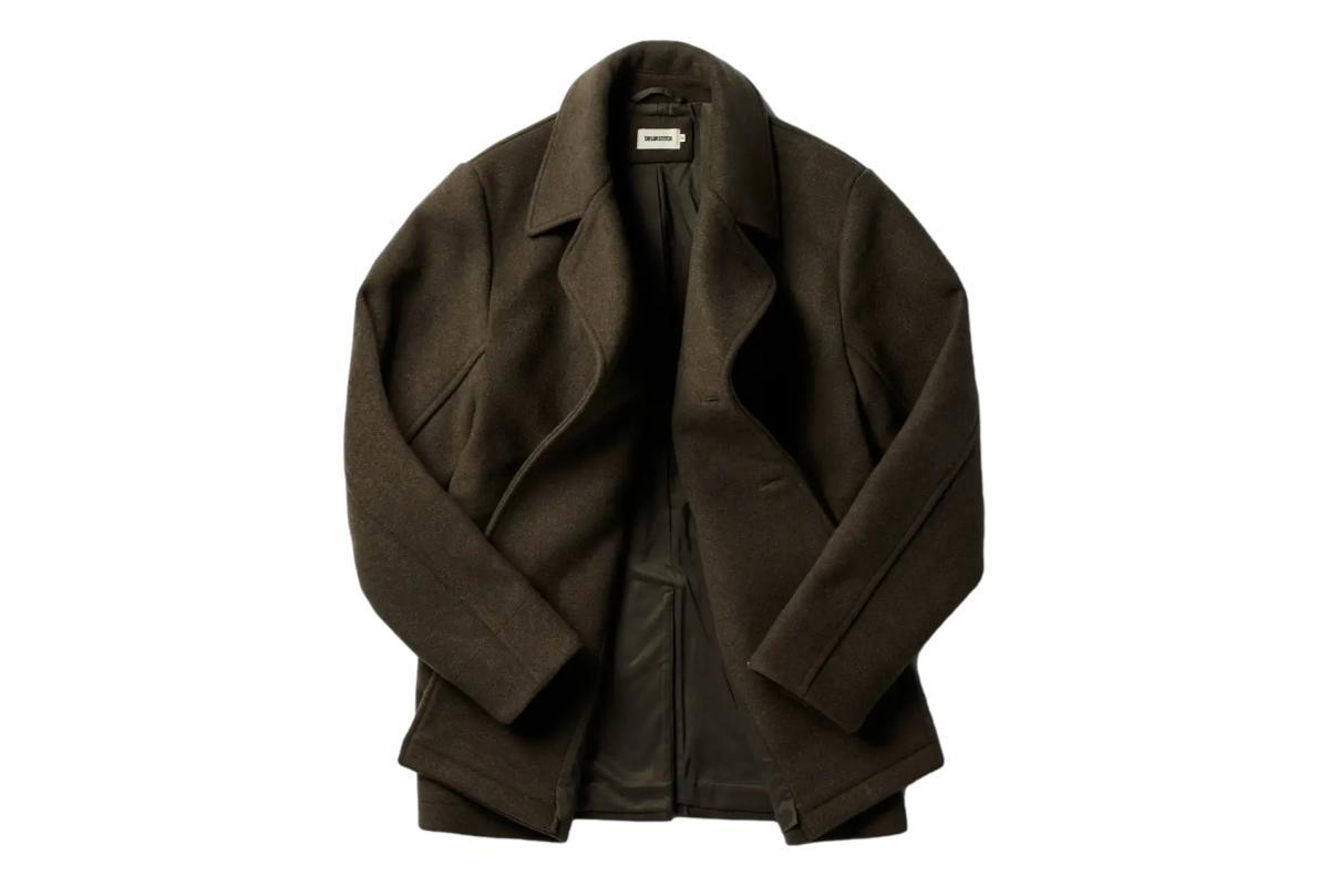 Taylor Stitch Melton Wool Mariner Coat - Army | Garmentory