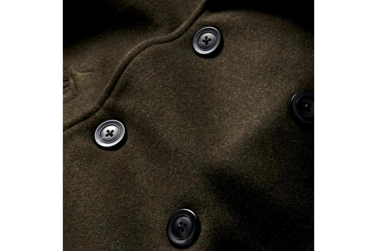 Taylor Stitch Melton Wool Mariner Coat - Army | Garmentory