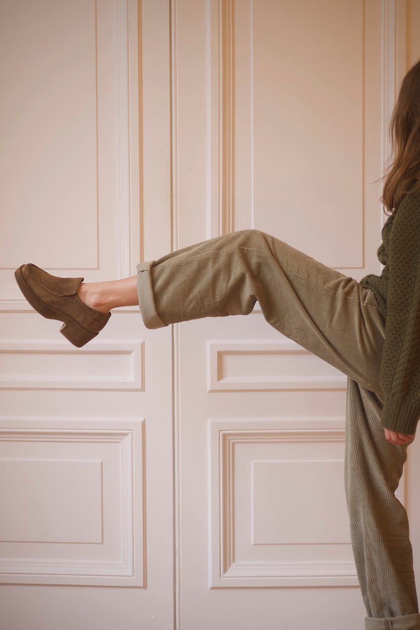 Anne Thomas Nancy Panama Beer wedge heel - Chestnut | Garmentory