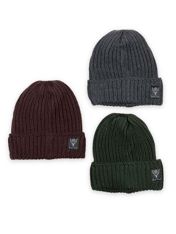 South2West8 WATCH CAP - Brown/Dark Green/Charcoal | Garmentory
