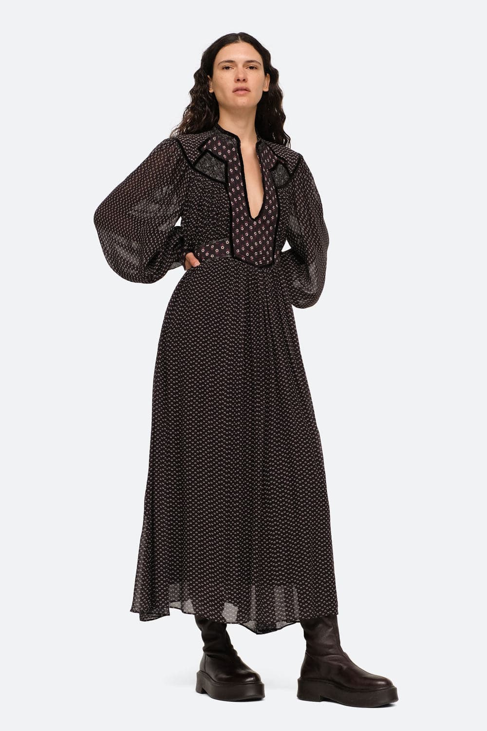 Sea NY Alani Long Sleeve Dress - Multi | Garmentory