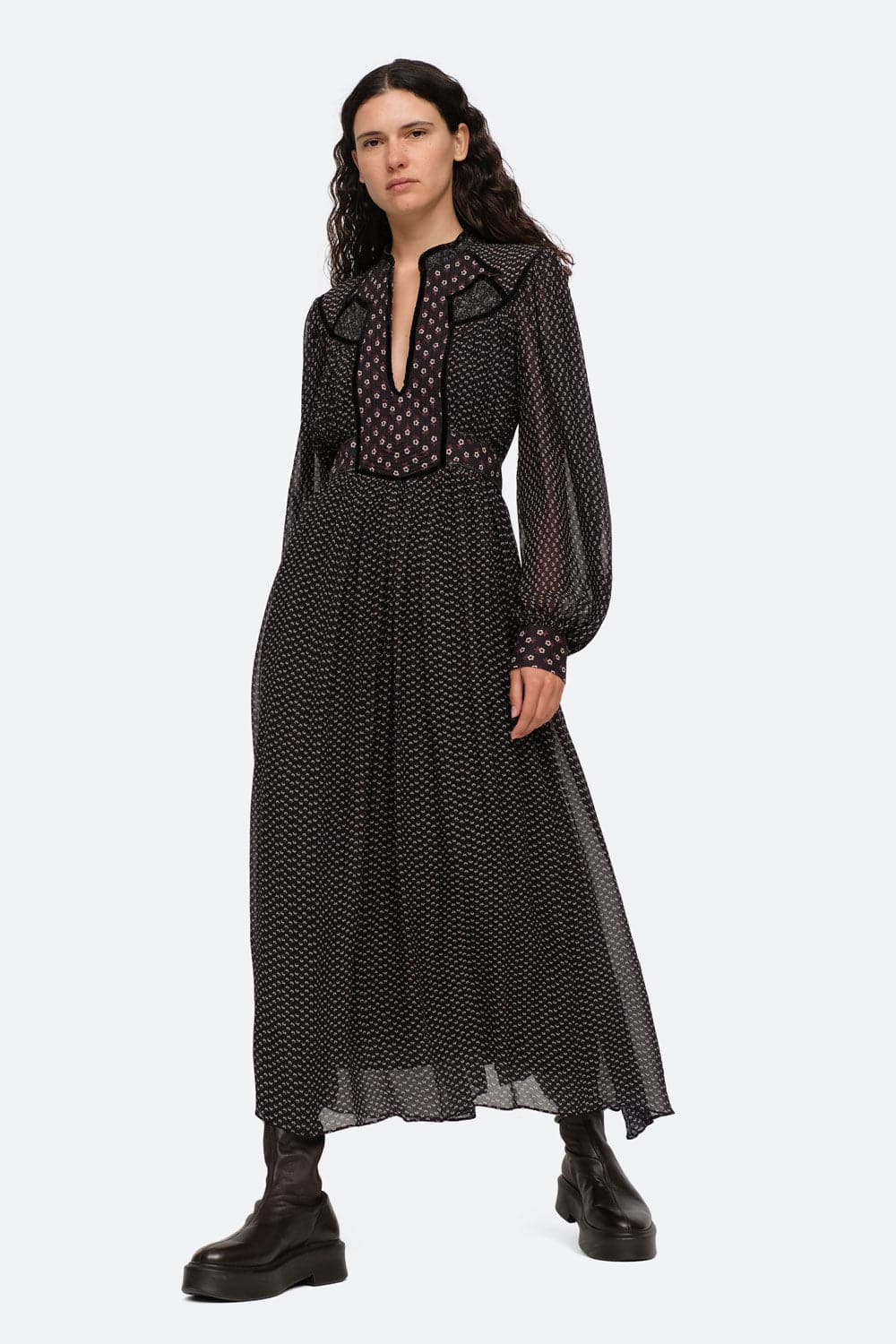 Sea NY Alani Long Sleeve Dress - Multi | Garmentory