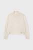 Cordera Wool & Cashmere Asymmetric Neck Sweater - Natural | Garmentory