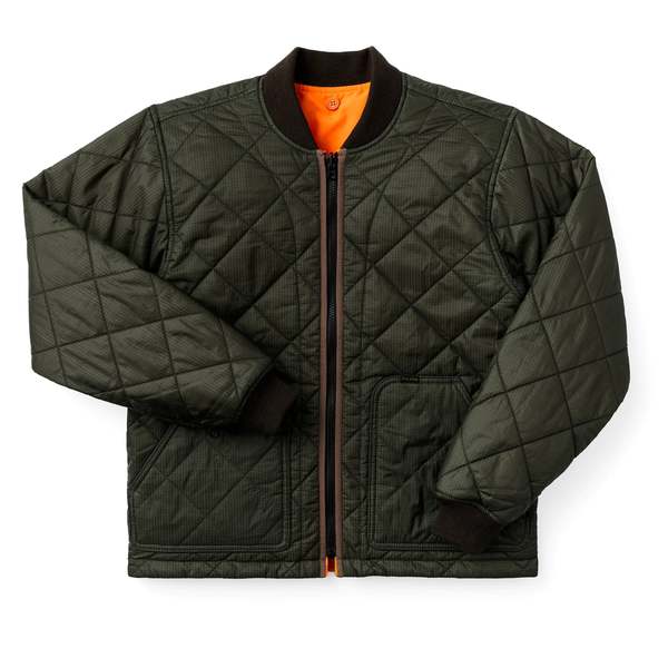 Filson Eagle Plains Liner Jacket - Surplus Green/Blaze | Garmentory