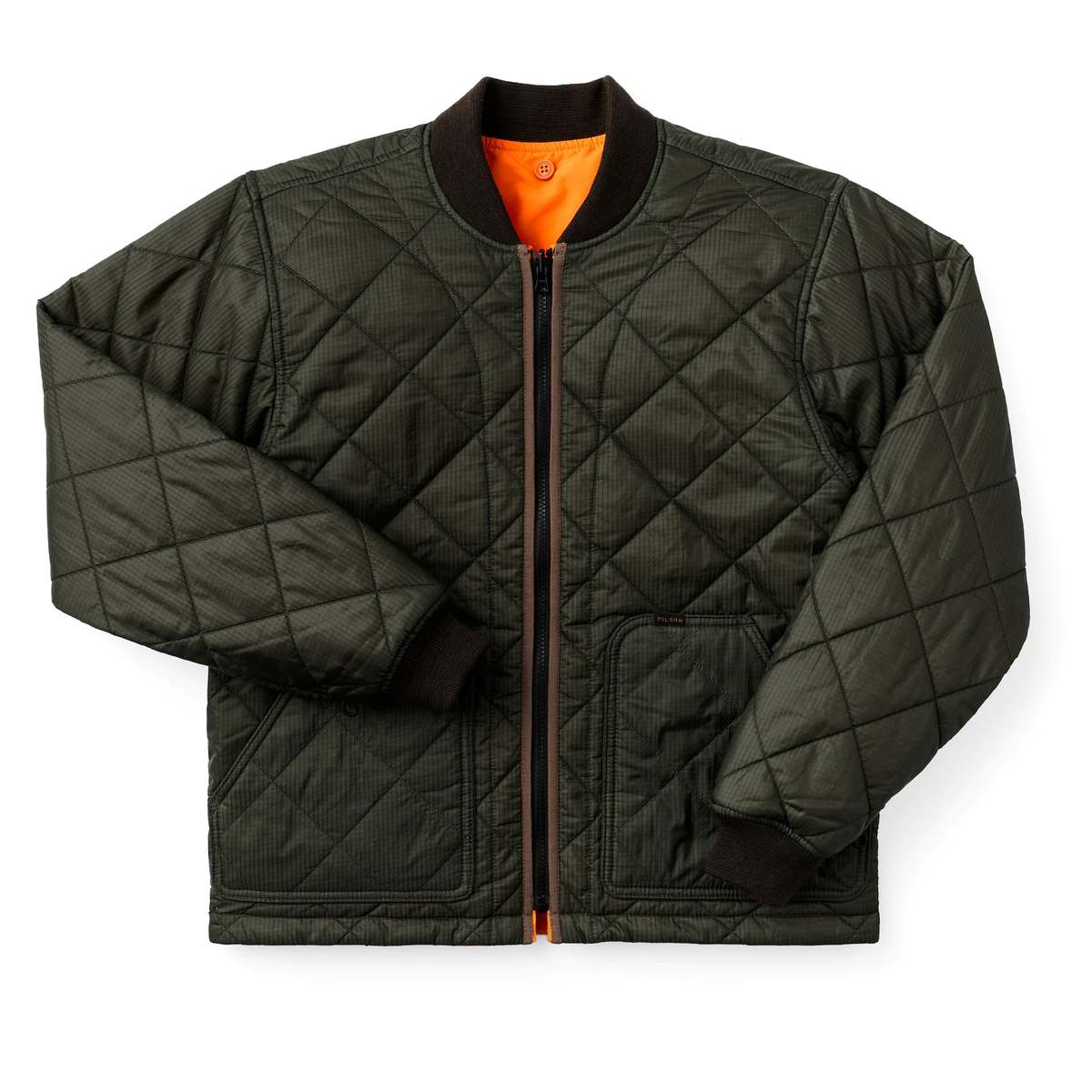 Filson Eagle Plains Liner Jacket - Surplus Green/Blaze | Garmentory