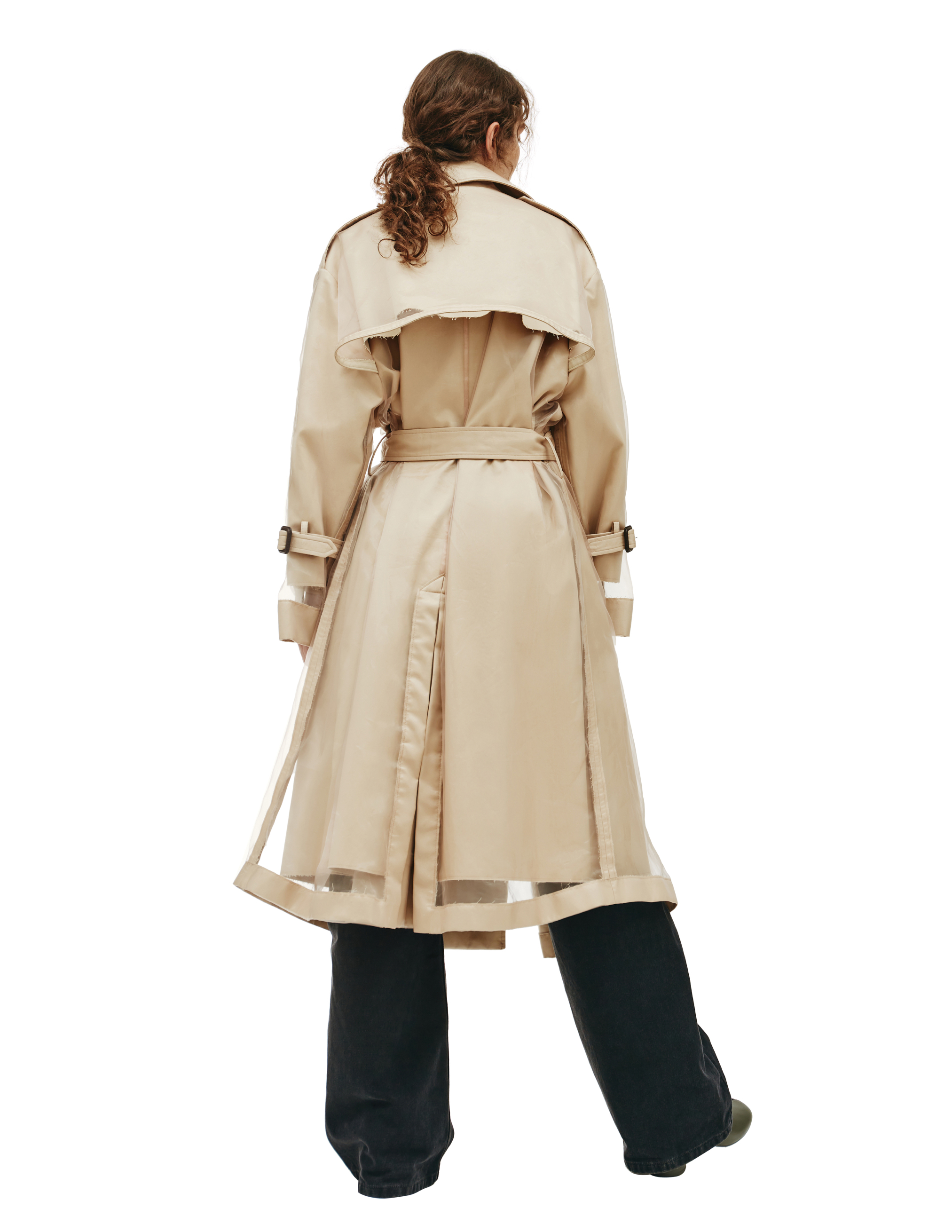 Maison Margiela Transparent Beige Trench Coat | Garmentory