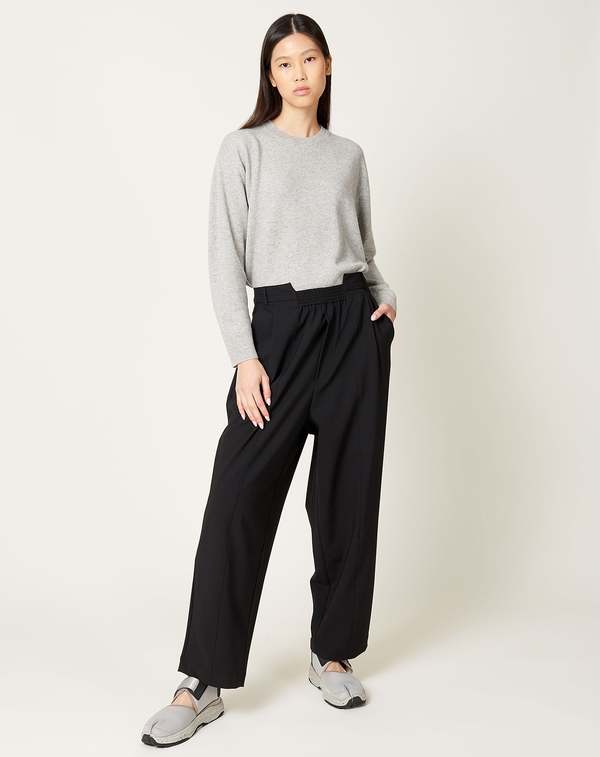 Cordera Asymmetric Straight Pants - Black | Garmentory