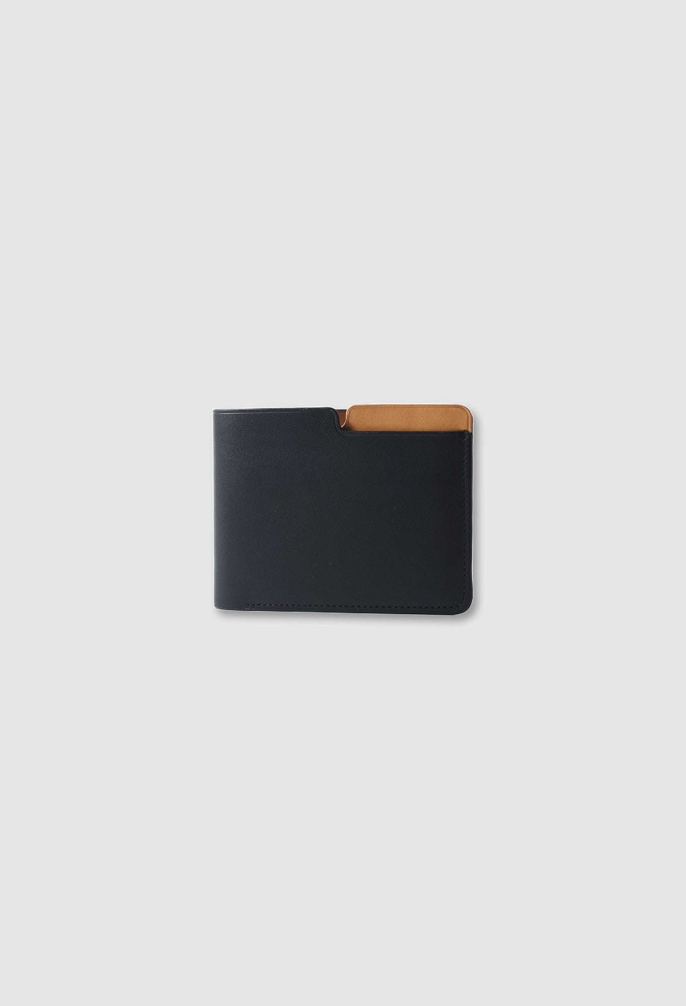 Isaac Reina Double Tanned Calf Leather Lined Wallet - Black | Garmentory