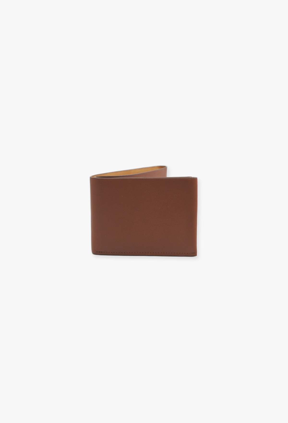 Isaac Reina Double Tanned Calfskin Leather Wallet - Natural Dark Honey ...