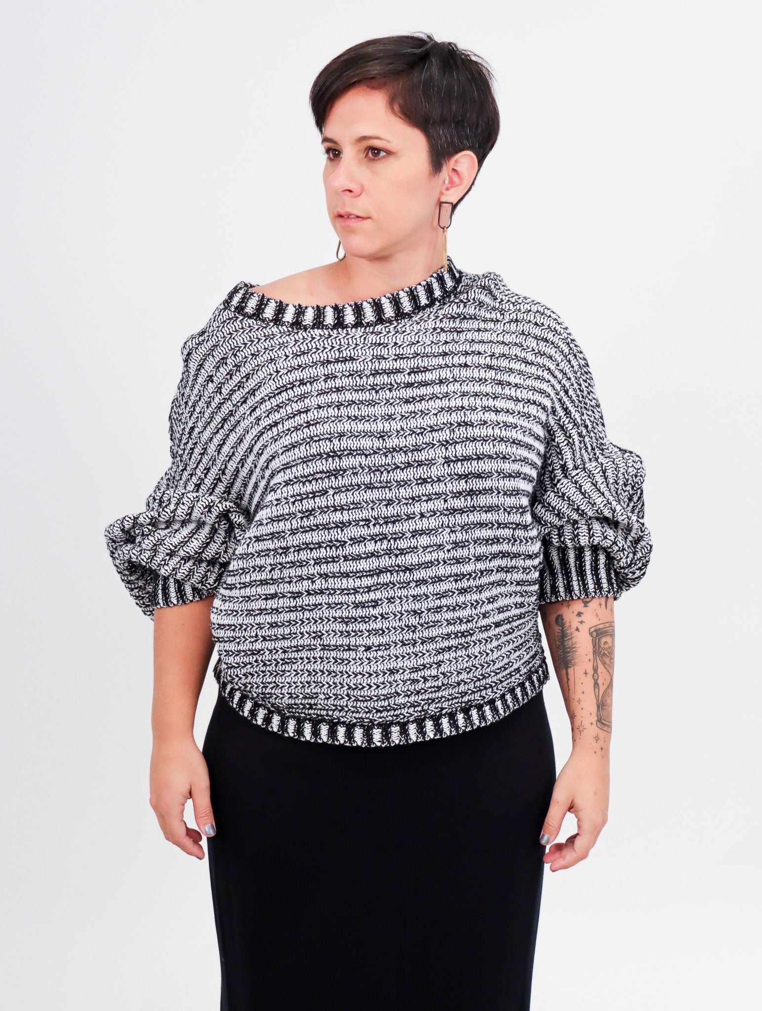 Planet Kabuki Sweater - Black & White | Garmentory
