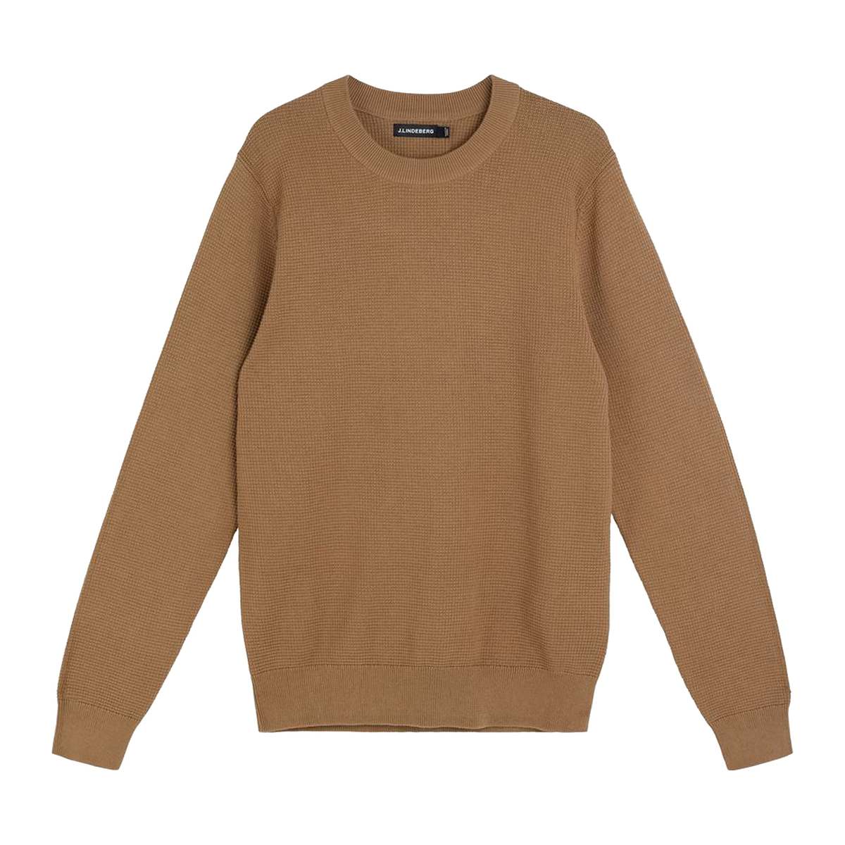 J Lindeberg Archer Structure Crew Knit - Tan | Garmentory