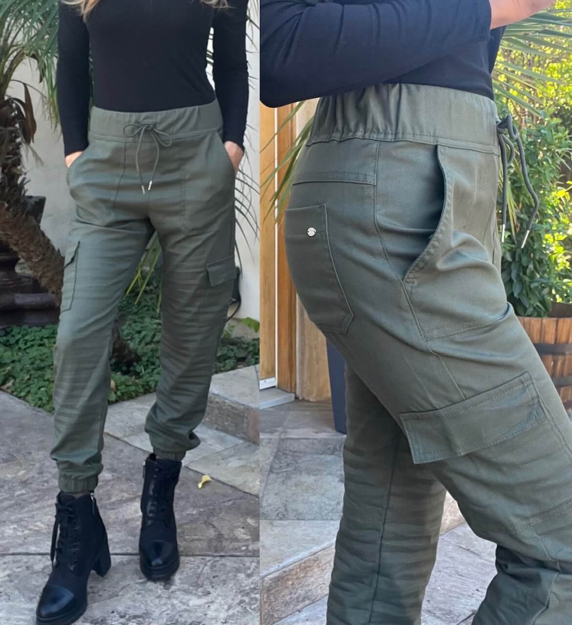 Bevy Flog Gaya Cargo Pant - Green Solid | Garmentory