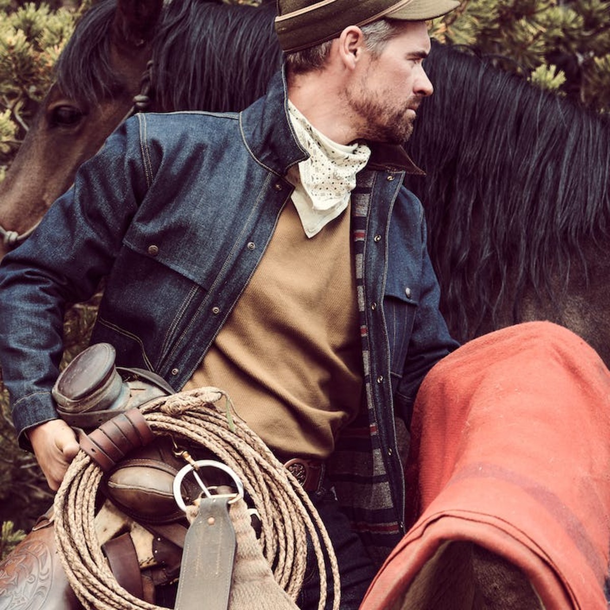 Filson Lined Denim Cruiser Jacket - Raw Indigo | Garmentory