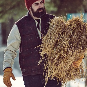 Filson Lined Mackinaw Wool Work Vest - Charcoal | Garmentory